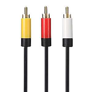 WICAREYO 1.8M 6FT AV Audio Video Composite Cable for Xbox 360 Slim