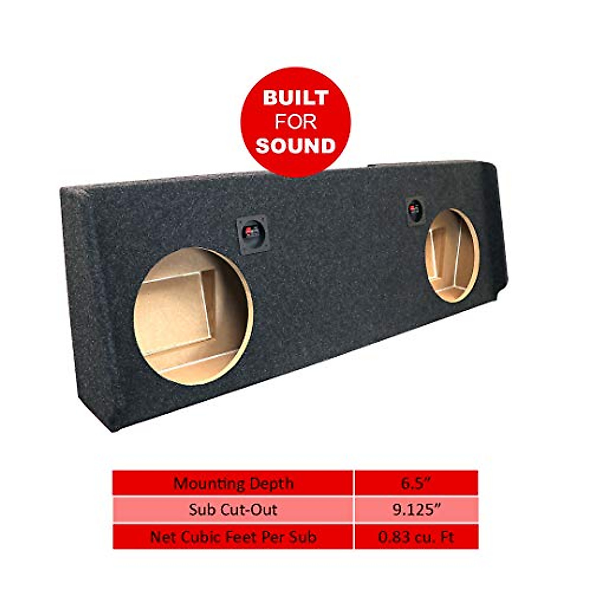 Bbox A182-12CPA Dual 12” Sealed Subwoofer Enclosure Fits 2007-2013 Chevrolet/GMC Silverado/Sierra Crew cab
