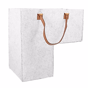 Cabilock Stair Baskets, Stair Step Storage Organizer Staircase Basket Laundry Basket Dirty Clothes Basket Toy Baskets for Laundry Clothes Hampers Containers Light Grey