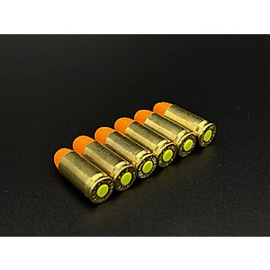 TechStudio3D Premium Brass 9mm Dummy Rounds, Snap Caps - Firearms Dry Fire Ammo for Training - Made in USA (10 Pack) Orange