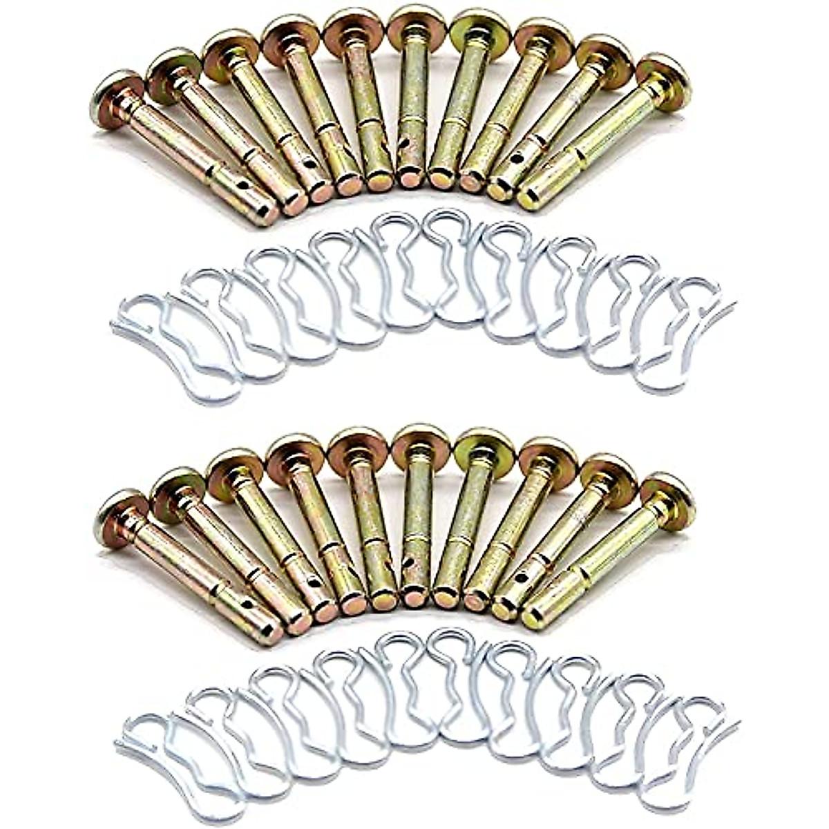 Gpartsden Set of 20 738-04124 Shear Pins and 714-04040 Cotter Pins Kit Replacement for Troy Bilt 738-04124A MTD SnowBlowers