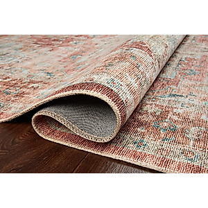 Loloi II Heidi Collection HEI-01 Terracotta/Aqua 6'-0" x 9'-0" Area Rug