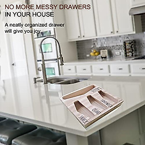 GONNADOO Wood Ziplock Organizer Box, Wood Kitchen Food Baggie Organization Dispenser for Kitchen Drawer Box, organizers and storage with Gallon, Quart, Sandwich and Snack Variety Size Bags (Natural)