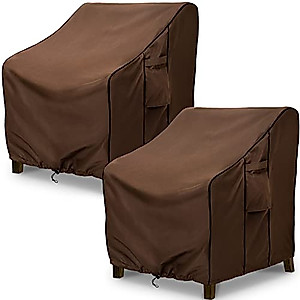 COSFLY Patio Furniture Covers for Outdoor Chairs Waterproof Clearance, Outside Furniture Deep Seat Cover, Fits up to 31.5W x 33.5D x36H inches(2 Pack)