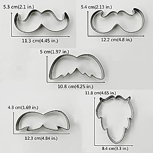 KENIAO Father's Day Cookie Cutter Set, 15 Pcs, Stainless Steel