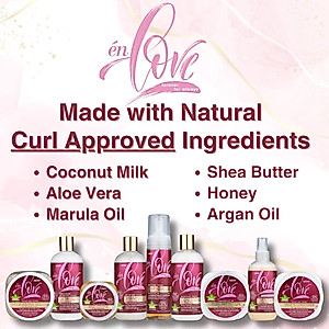 én Love Moisture Crush Conditioner with Coconut Milk & Aloe Vera for Deep Hydration, Smoothness, & Shine - Paraben, Mineral Oil, Sulfates-Free, 12 fl oz