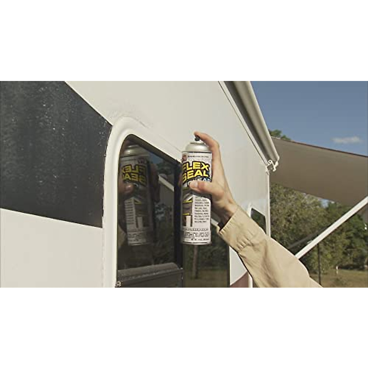 Flex Seal, 14 oz, 2-Pack, Clear, Stop Leaks Instantly, Transparent Waterproof Rubber Spray On Sealant Coating, Perfect for Gutters, Wood, RV, Campers, Roof Repair, Skylights, Windows, and More