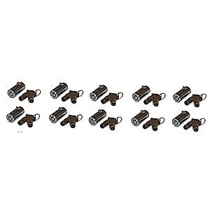 10 - MEI-2501B-KA Vending Machine Lock with Tubular Keyway and Chrome Finish, Keyed Alike #1452