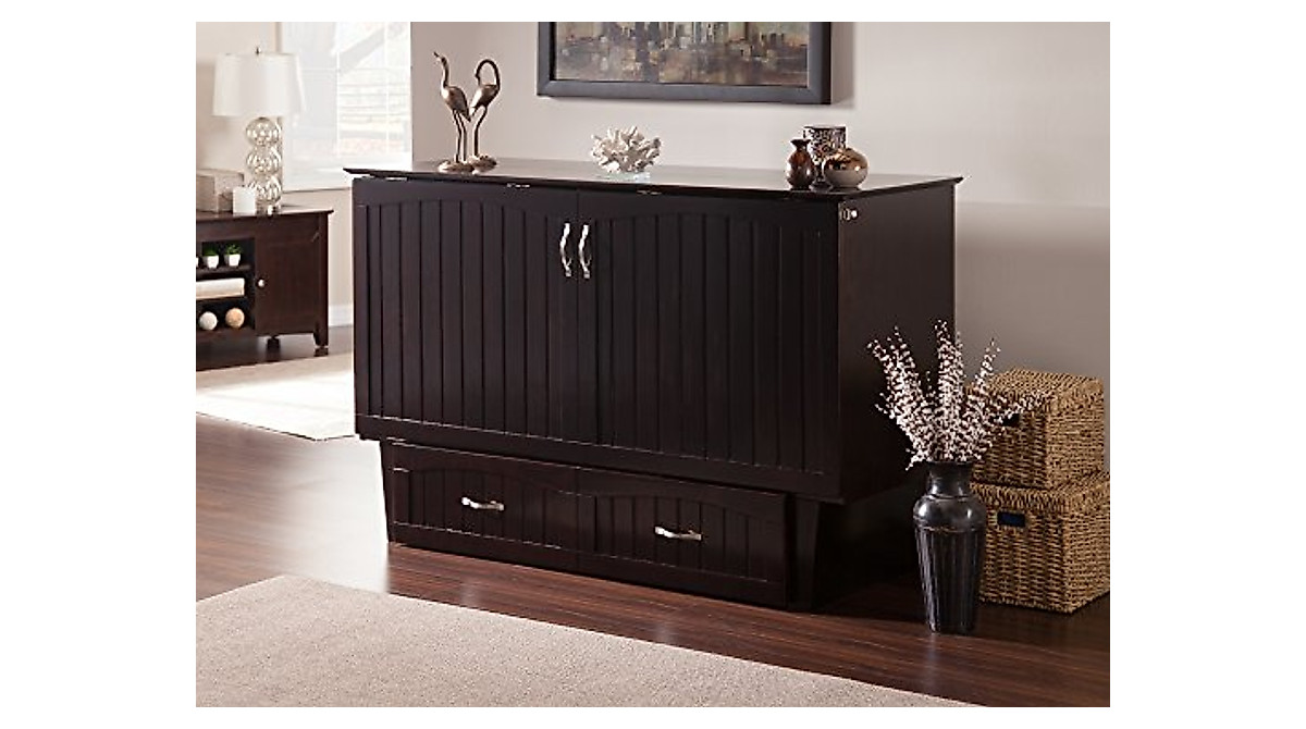 AFI Nantucket Murphy Bed Chest Queen in Espresso - Space-Saving & Stylish