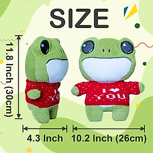 Putrer Frog Plush Toys,11.8" Frog Stuffed Animals,Gift for Children Birthday,New Year (Frog-C)