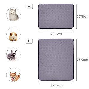 Wontee Guinea Pig Cage Liners Guinea Pig Bedding Washable Guinea Pig Pee Pads Waterproof Reusable for Guinea Pigs Ferrets Hamsters Rabbits (L: 35" x 28")
