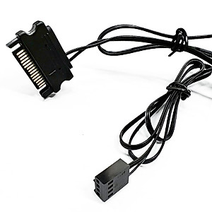 novonest 1-to-7 PWM ​4PIN SATA PWM Fan Hub/Splitter for CPU Cooler Case Cooling Fan 4-Pin & 3-Pin Fans Cooling,FH07