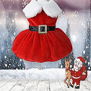 Dog Christmas Sweater Xmas Pet Clothes Santa Dog Christmas Dress Santa Pet Christmas Dress Skin Friendly Breathable Elastic Pet Winter Clothes for Small Dogs Cats XL