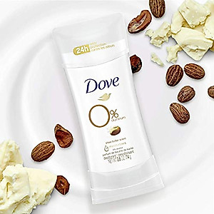 Dove Aluminum Free Deodorant 24hour Odor Protection Shea Butter Deodorant for Women, white, 2.6 Ounce (Pack of 3)
