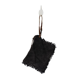 Myra Bag Exude Charm Pouch Upcycled Canvas, Rug, Leather & Cowhide S-2661