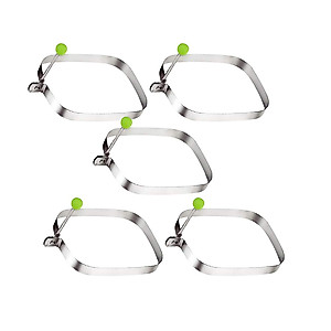 TOPBATHY 5pcs Mousse Rings Cake Baking Egg Rings Stainless Steel Shaper Rectangular Non Stick Pastry Mold Mould for Kitchen Cooking Size M 709ml