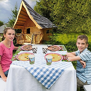 Xiangqu 170 Pcs Farm Animals Plates and Napkins Set, Barn Theme Farm Animals Party Supplies Include Plates,Napkins and Cups Farm Birthday Decorations for Kids Birthday, Baby Shower