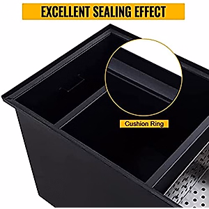 8-70 LBS Side Inlet Commercial Grease Trap, 7-stage Filtration 6 Gallons Per Minute Grease Trap Waste Water Oil-water Separator For Restaurant,Cafe,Canteen,Kitchen Under Sink,30 LB