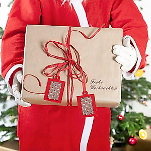 Cute Cartoon Foxes Christmas Photo Ornament Frame Red Picture Frame for Xmas Tree Hanging Decoration