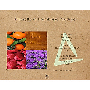 100BON Amaretto & Framboise Poudree – Amaretto & Raspberry Fruit Fragrance for Women & Men – Warm & Sensual Organic Fragrance with Mandarin & Citrus Blossom - 100% Natural Fragrance Spray, 0.5 Fl Oz