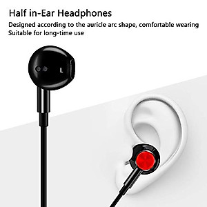 Jelanry USB C Headphone with Microphone, USB Type C Earbuds Magnetic Wired Earphone Volume Control for iPad Mini Air Samsung Z Fold 4 Flip 3 Galaxy S22 S21 S23 Pixel 7 Pro OnePlus 11 10 9 Pro, Black