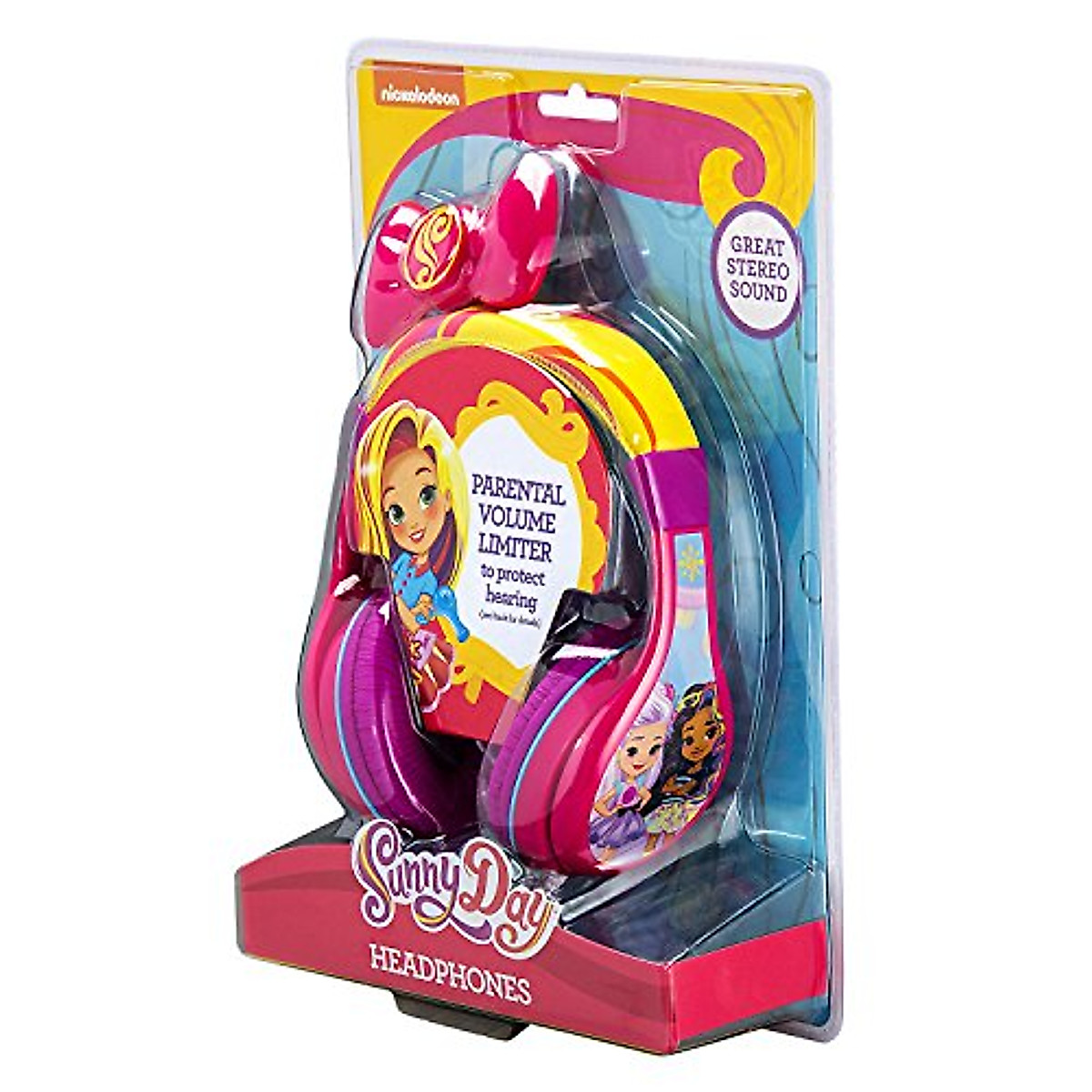 Sunny Day Headphones for Kids with Built in Volume Limiting Feature for Kid Friendly Safe Listening