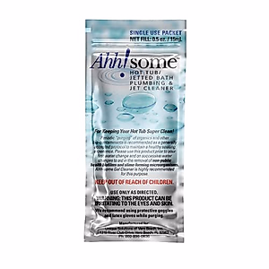 Ahh-Some - Hot Tub Cleaner Sachet | Clean Pipes & Jets Gunk Build Up | Clear & Soften Water for Hot Tub, Jetted Tub, Swim Spa | Top Clarifier Up to 450 Gallons of Water (One Time Use Only)
