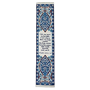 The Lord is My Help, Bulk Pack of 6 Woven Fabric Christian Bookmarks, Silky Soft Psalm 121:1-2 Flexible Bookmarker for Novels Books and Bibles, Traditional Turkish Woven Design, Memory Verse Gift