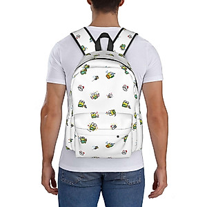 Cute Backpack for School, Funny Cartoon Lightweight Shoulders Backpacks Anime Daypack Kawaii Book Bag Novelty College Back Pack for Boys Girls Sports Travel Hiking Camping Work, 16.9 Inch Pattern-23