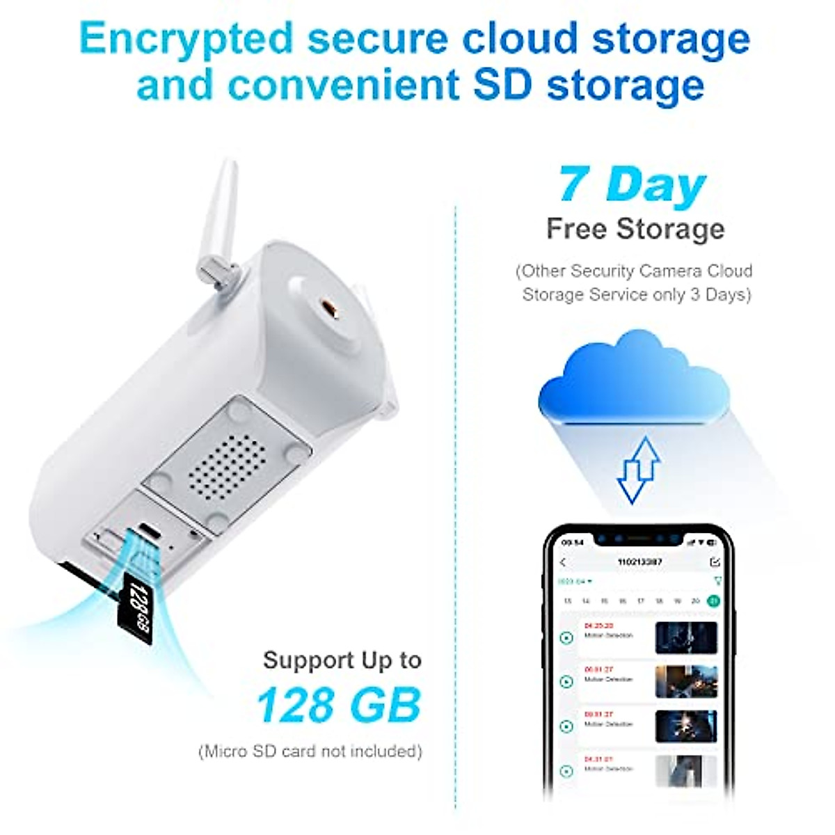 AlkiVision Security Cameras Wireless Outdoor - 2K HD Color Night Vision AI Motion Detection WiFi Wireless Cameras for Home Security, Spotlight Siren Alarm with 2-Way Audio, 7-Day Cloud/SD Storage