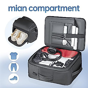 50L Large Travel Backpack for Men, Extra Large Carry On Backpack Airline Approved, Expandable Mens Backpacks Suitcase Luggage Backpack for Travel, 17 Inch Laptop Backpack Gifts for Men/Women, Black