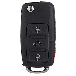 Beefunny Upgraded Flip Remote Car Key Fob 4 Button 315MHz 4D63 Chip for Ford, for Lincoln Town Car LS, for Mercury CWTWB1U331 (1)