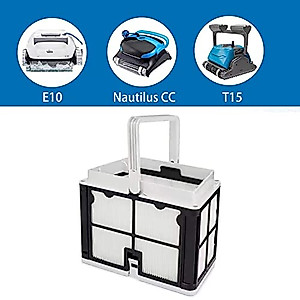Fiitzn Ultra Fine Filtration Basket Compatible with Dolphin Robotic Pool Cleaners: S50, Active 10, Echo, Nautilus CC, Encore, E10, Solo, and Advantage.Maytronics Part Number: 9991460-R1