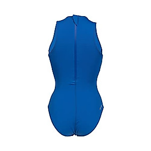 Arena Women's Standard Team Swimsuit Waterpolo Solid, Royal-White, 34