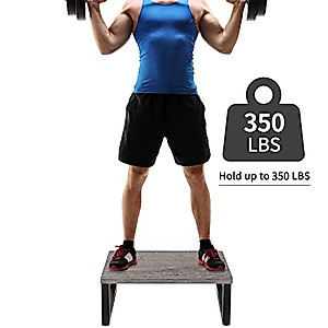 Snughome Wood One Step Stool for Kids, Wooden Bedside Step Stool, Kids Potty Training Stool Foot Step Stool for Kitchen, Bedroom, Living Room, Bathroom(Gray)