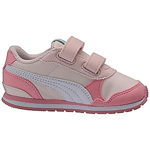 PUMA girls St Runner 2 Hook and Loop Sneaker, Rosewater-peony-puma White, 10 Toddler US
