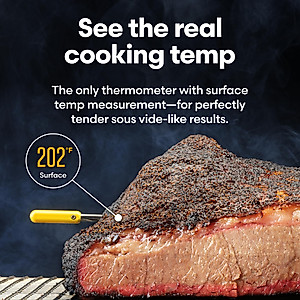 Combustion Predictive Thermometer & Display: Wireless Meat Thermometer, Bluetooth + Cloud Connectivity – Eight Sensors for Precise Cooking Predictions – Onboard Food Safety – TrueCore Sensing