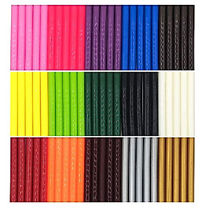 Colored Hot Melt Glue Sealing Sticks for Letter Seal Stamp, VARACL Kids Mini Hot Glue Gun Sticks for Arts Gift Crafts,Home General Repair,15 Colors,75 PCS, Diameter 7 mm/0.28", Length 10 cm/3.9"