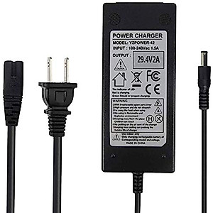 aunstarwei 29.4V 2A Charger Power Supply Adapter for 24V 7S Lithium Battery Pack, Li-ion Battery Charger, DC 5.5x2.1mm