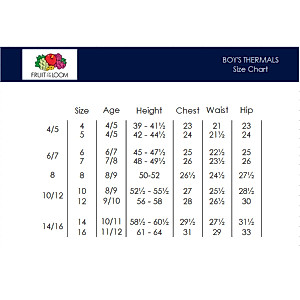 Fruit of the Loom Boys' Premium 2-Pack Thermal Waffle Bottom, Black/Heather Greystone, 14-16