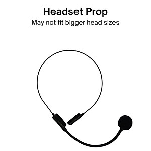 4E's Novelty Rockstar Costume Accessories Headset Prop - Fake Rock Star Singer Microphone and Headphones Halloween Costume Accessory for Kids & Adults Men Women Boys Girls,