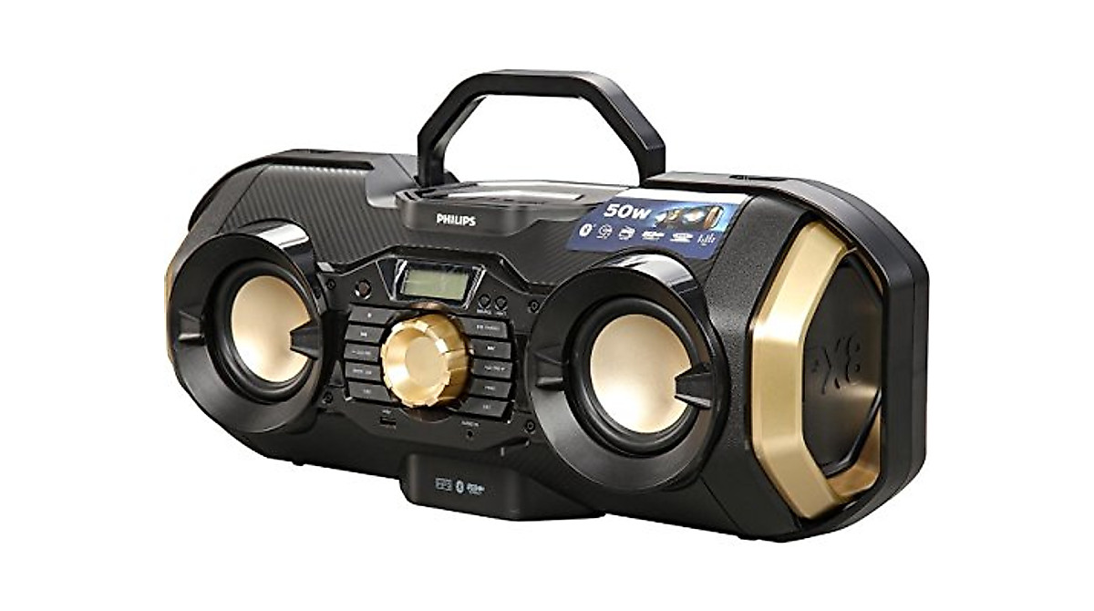 Phillips Bluetooth Boombox: Powerfull 50W Wireless & CD Speakers
