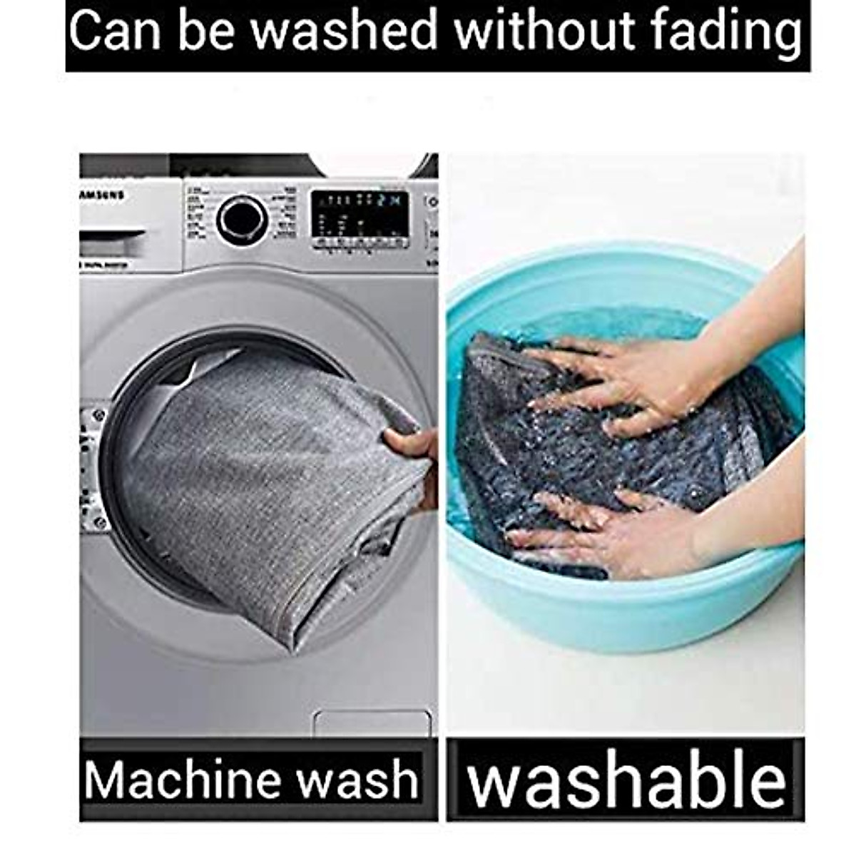 N / D Large-Capacity Storage Bag with Zipper and Handle, odorless, Waterproof, Moisture-Proof, Carrying Bag, Bed Storage Bag, Blanket, Clothes, Quilt, Pillow, Moving Bag. (105L 75L 50L) (Gray-3)