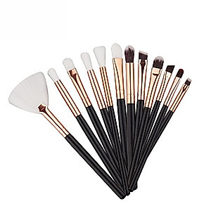 Be Mall Makeup Brushes 12pcs Makeup Brush Set tools Make-up Toiletry Kit Wool Make Up Brush Set Chfafgf115pn