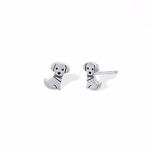 Boma Jewelry Sterling Silver Puppy Dog Stud Earrings