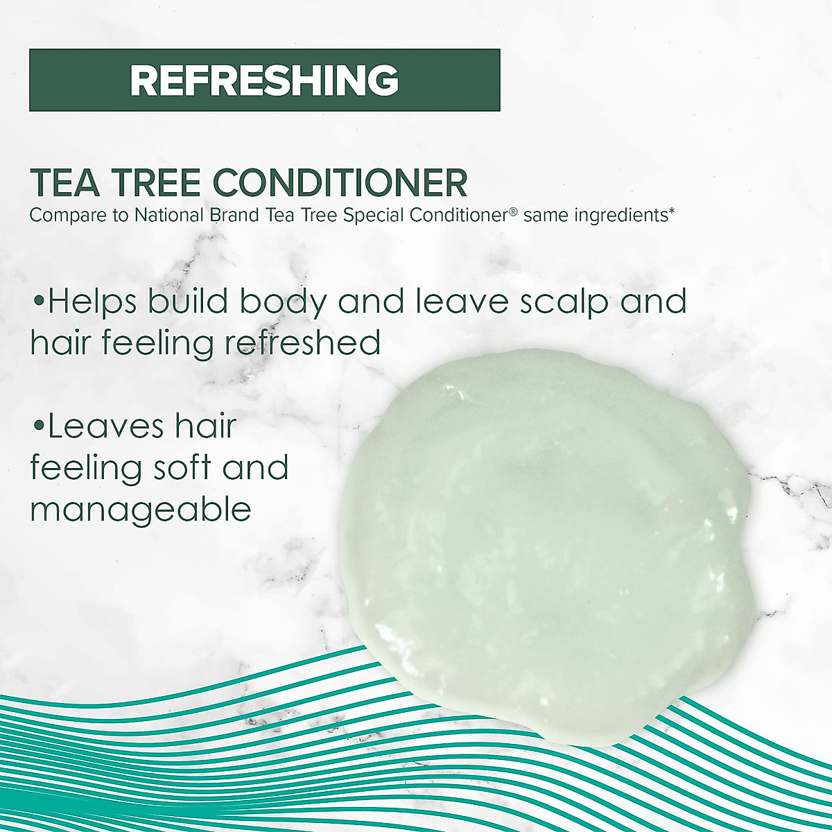 True+Real Tea Tree Conditioner, Moisturizing Formula, Hydrates, Soothes Scalp, Refreshing Mint Scent, For All Hair Types, 10.14 oz
