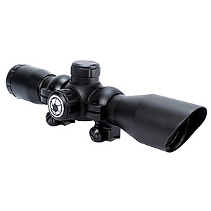 BARSKA 30/30 Crosshair Reticle Rifle Scope for .22 Plinking & Rimfire Rifles - Optimal Precision with Rings for Shooting, Hunting, Target Practice