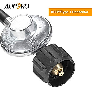 Aupoko Fire Pit Installation Kit with 90K BTU Propane Gas Valve Control Assembly System Kit, Including 1/2' Chrome Key and Quarter-Turn Shut-Off Valve, Replacement for Propane Gas Connection