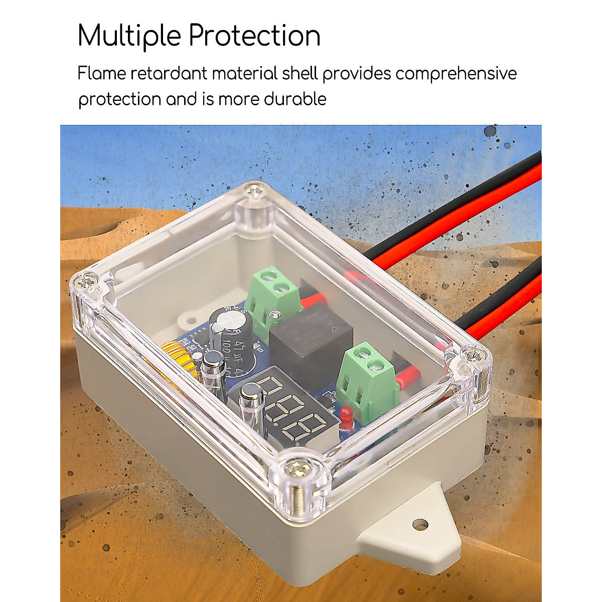 Power Wheel Battery Adapter Converter Kit Fit for DeWalt 18V 20V Battery, Speed Controller Kit, with Fuse and Wire Terminals & Protective Box & Voltage Display & Low Voltage Protection