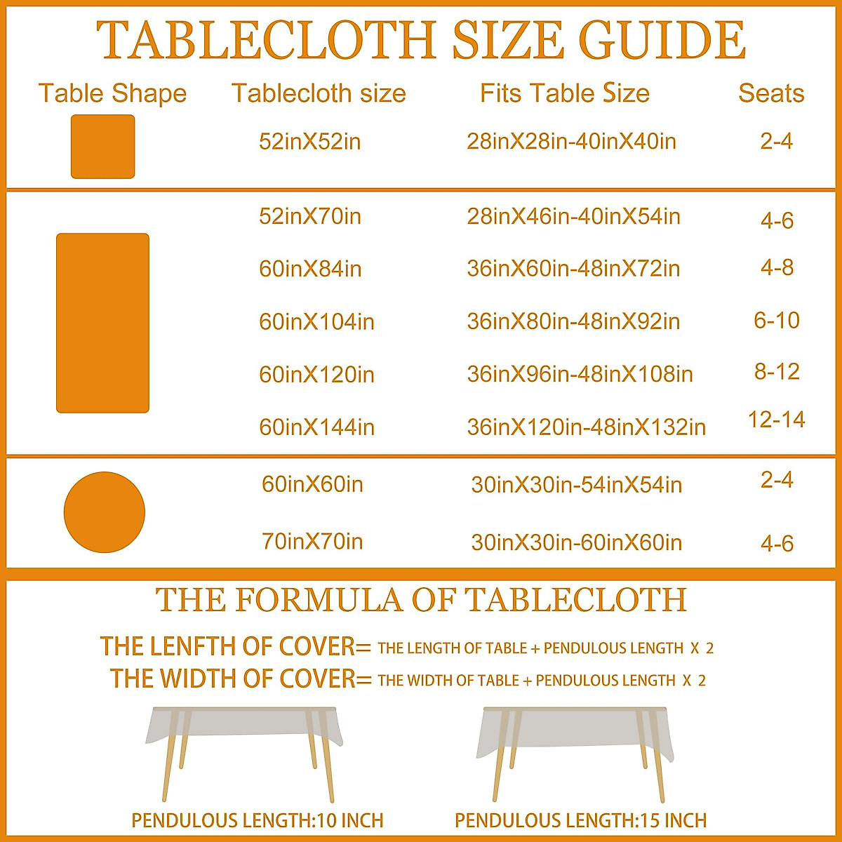 cusugbaso Halloween Tablecloth 60x84 Inches Rectangle - Orange Halloween Table Decorations - Water Resistant Spider Web Halloween Table Cloth, Rectangle Halloween Table Decor for Party